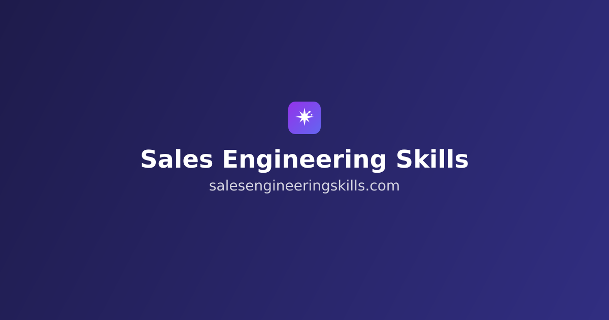 Sales Engineering Skills Website